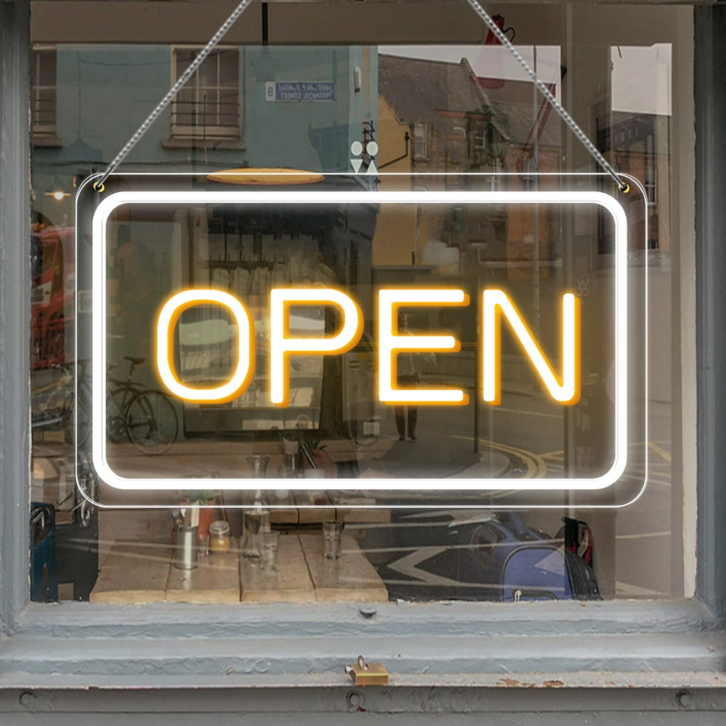 The Benefits of Our Warm Yellow LED Open Sign: Efficiency, Durability ...