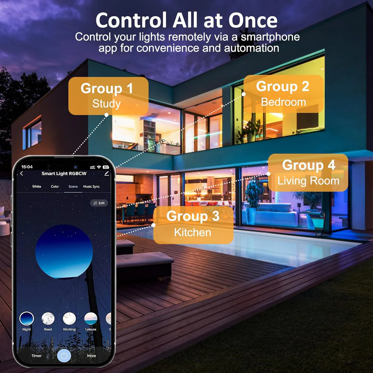 Smart COB WiFi Recessed Lighting | 2Inch 5W | Dimmable RGB & CCT 2700-